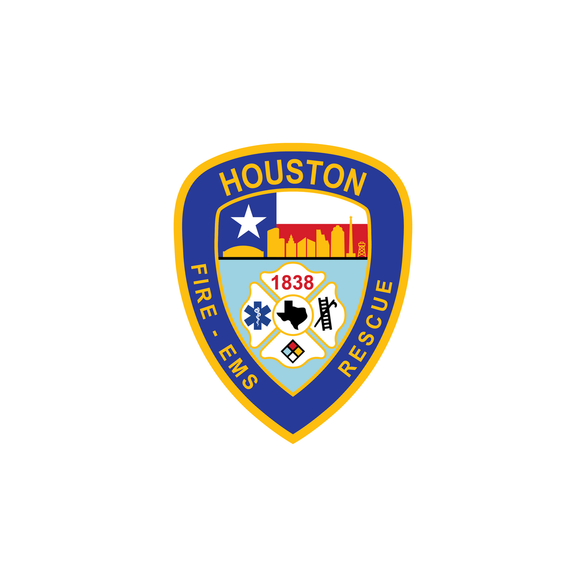 Decal - HFD Shield – Houston Fire Museum